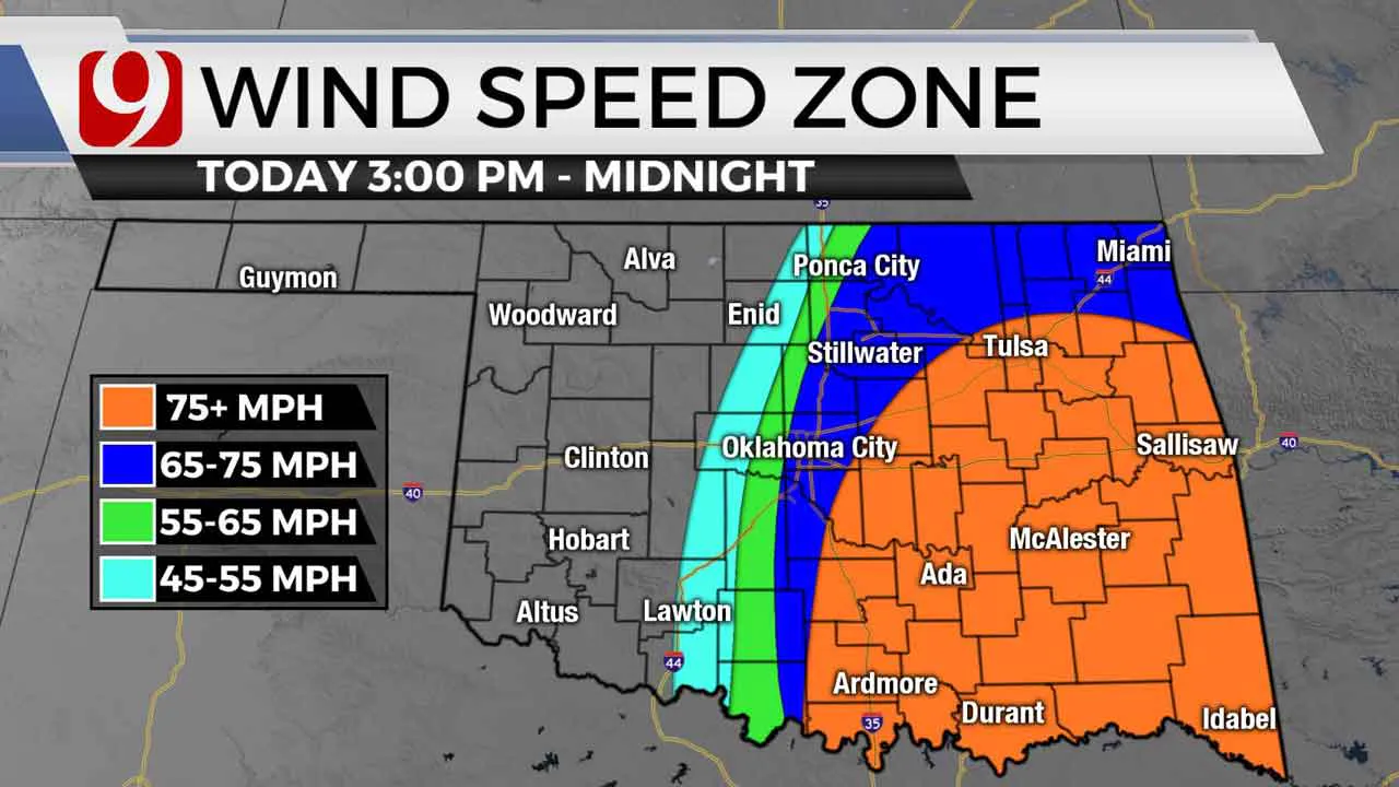 Okla. To See Severe Storms Tuesday With Threat Of Wind, Hail, Tornados